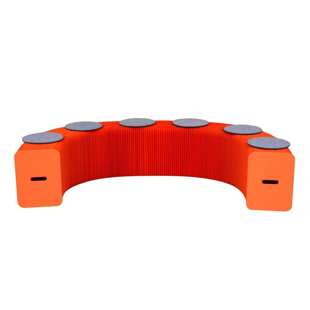 Banc extensible orange pour 6 personnes | Sevellia