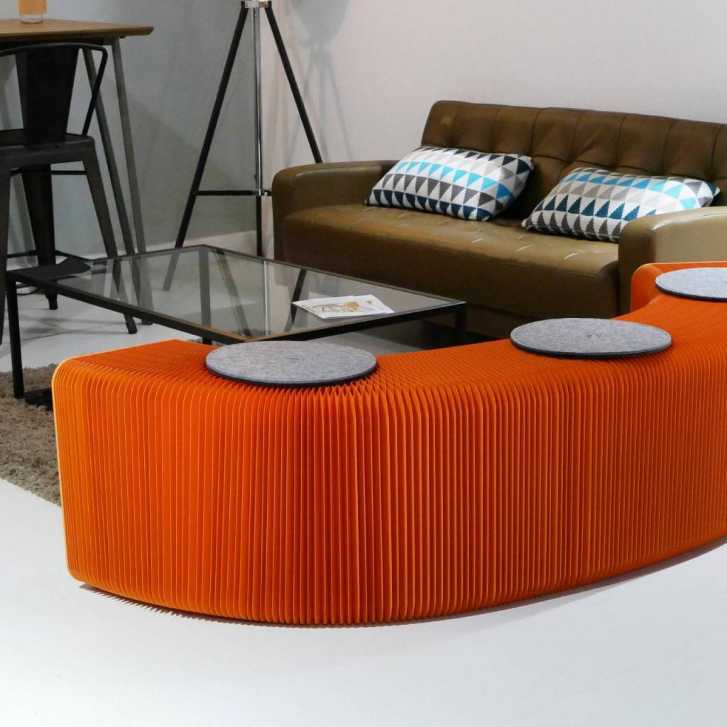 Banc extensible orange pour 6 personnes | Sevellia