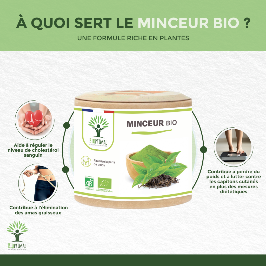Minceur Bio Complément Alimentaire Thé Vert Guarana Brûle Graisse