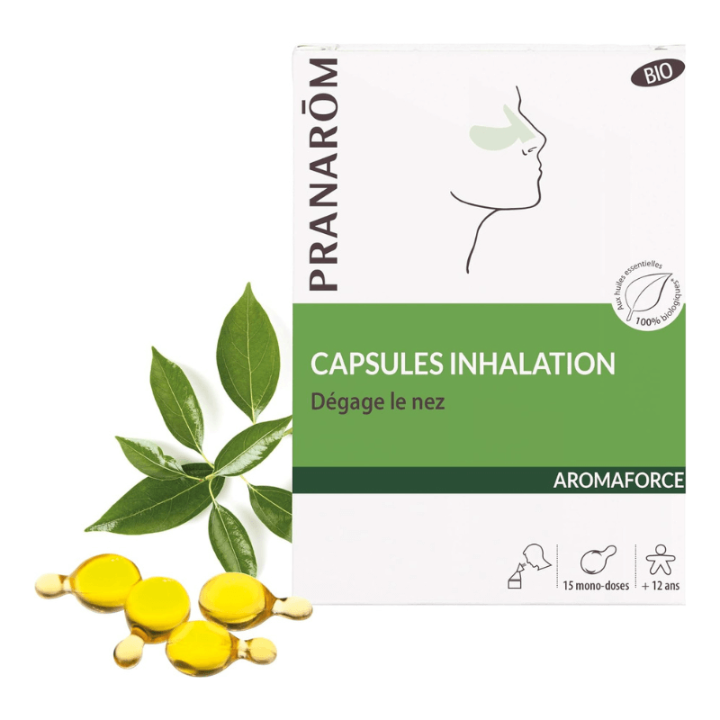 Capsules Inhalation + Inhalateur - Pranarôm - 15 capsules | Sevellia