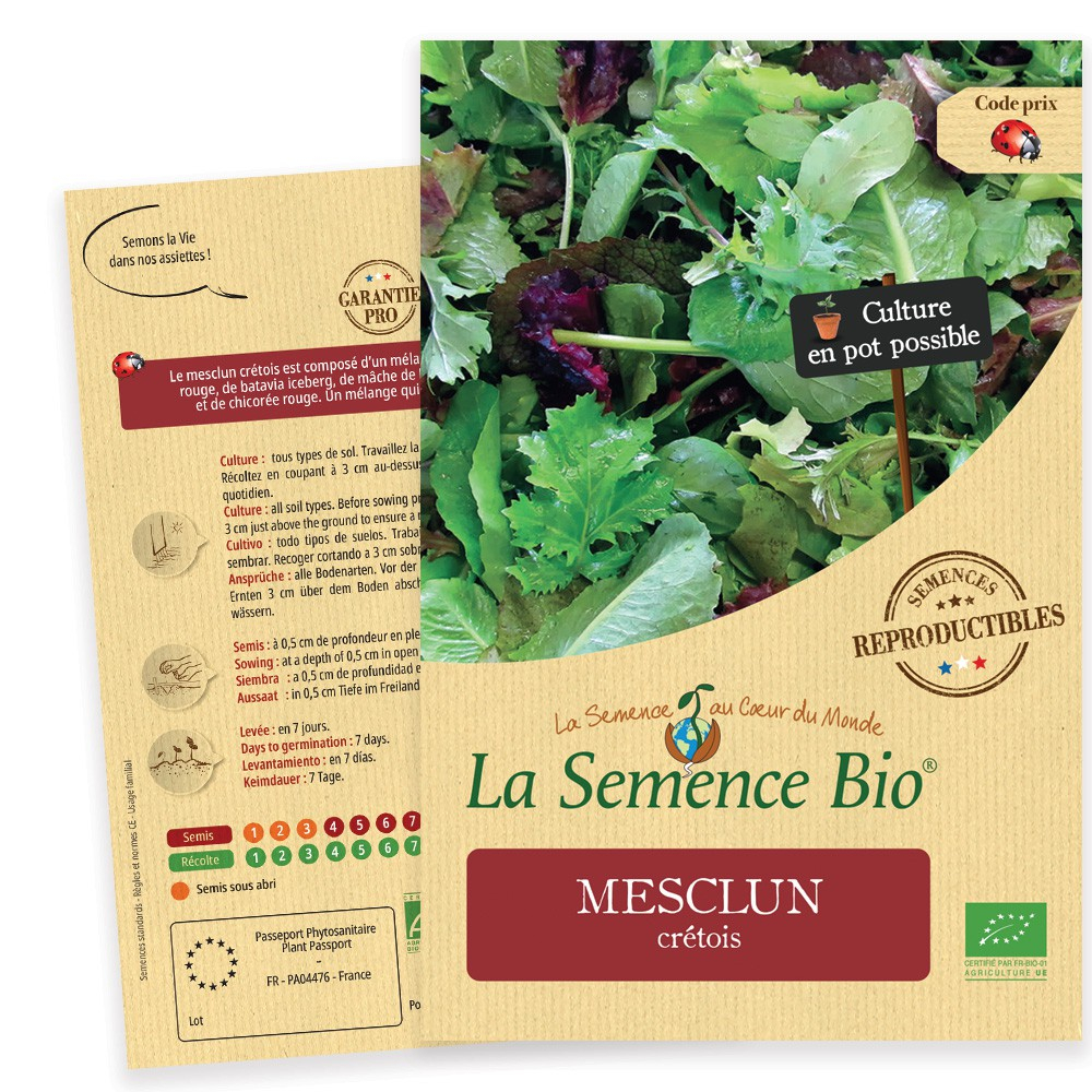 MESCLUN Crétois - Graines Bio | Sevellia