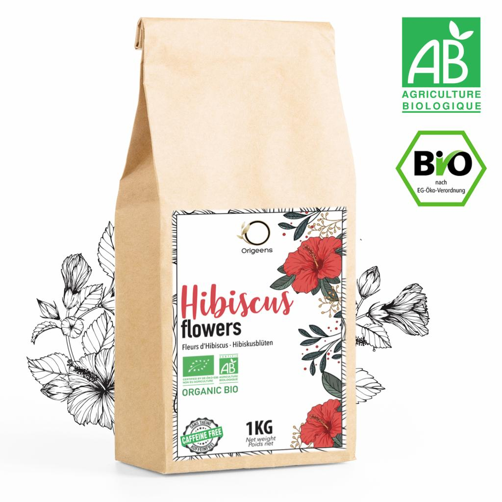 Hibiscus Bio 1kg Grade Supérieur - Fleur Hibiscus pour Bissap, Thé ...
