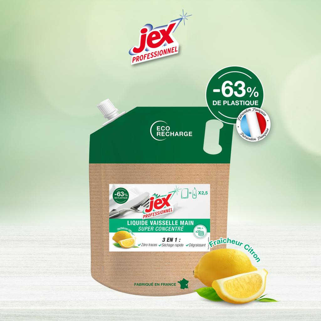 Jex Professionnel - Liquide vaisselle - Concentré - 3en1 - Nettoie, dégraisse et parfume - Zéro ...