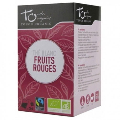 Thé blanc Bio aux fruits rouges 24 sachets 48gr Touch Organic | Sevellia