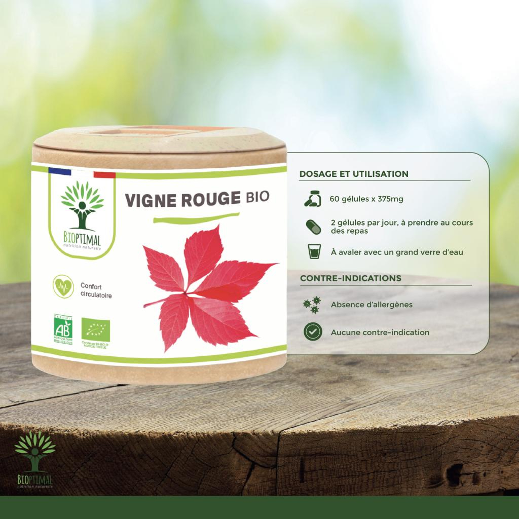 Vigne rouge Bio - Complément alimentaire - Jambes lourdes Circulation ...