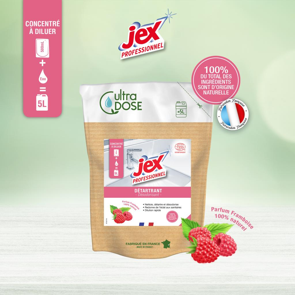 JEX Professionnel - Ultra dose anti calcaire - Nettoie, Détartre, Parfume - Parfum framboise ...