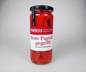 Poivrons rouges BIO légèrement vinaigrés 450g | Sevellia